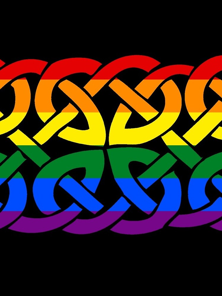 "Celtic Pride - LGBT Flag & Celtic Knotwork on Black Background" iPhone ...