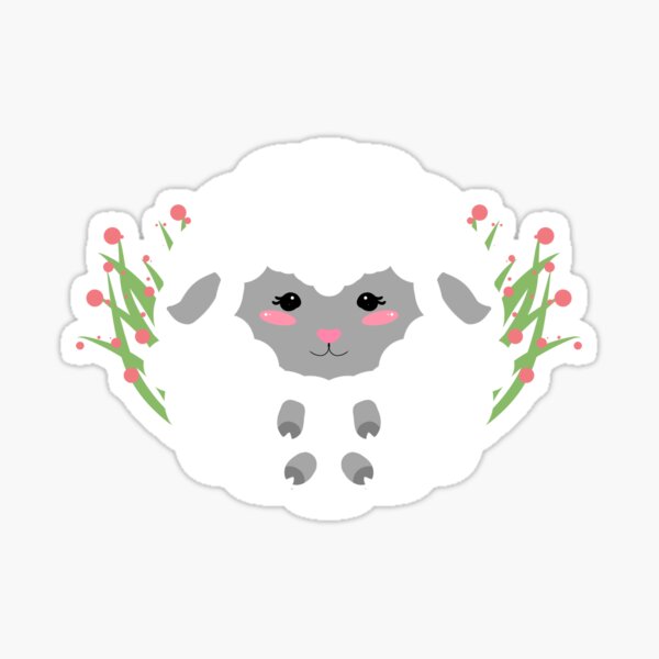 "Little sheep" Sticker for Sale by BrazilOfCourse | Redbubble
