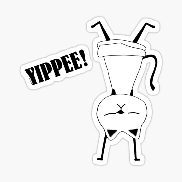 "Nekochan Antonio Yippee!" Sticker for Sale by Turpentinerfum | Redbubble