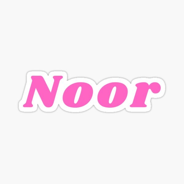 "Noor Arabic Girls Name in Pink, a perfect gift for Noor." Sticker by ...