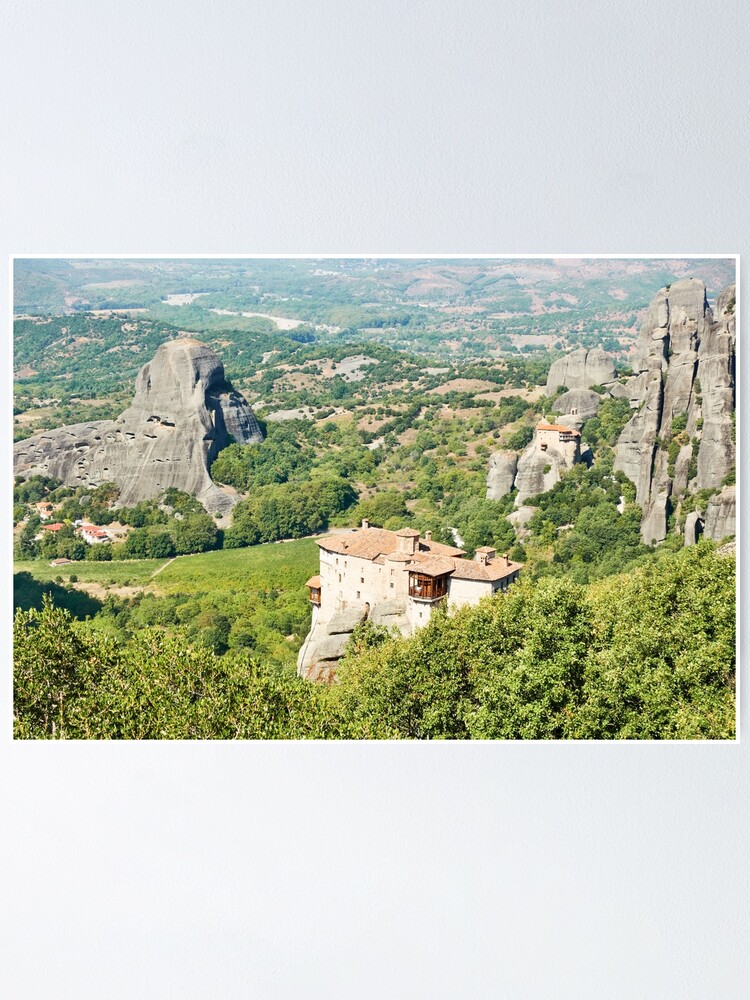 "Monasteries on the cliffs in Meteora - Greek landscape" Poster for ...