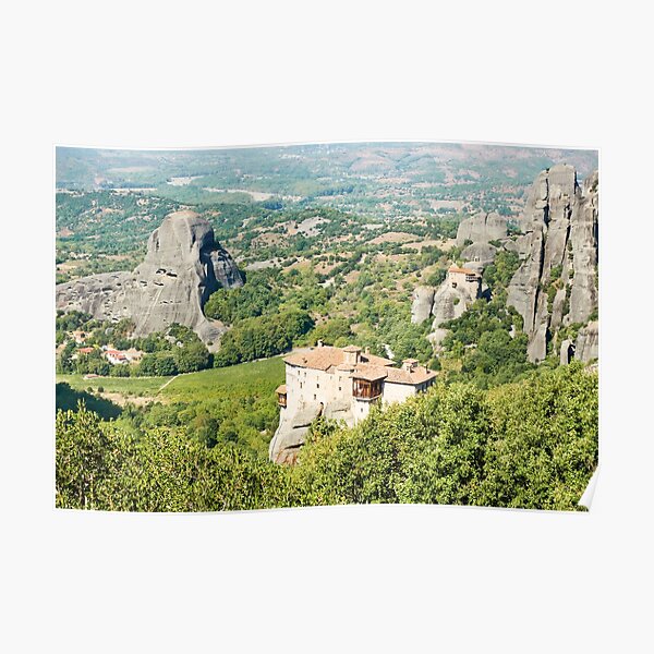 "Monasteries on the cliffs in Meteora - Greek landscape" Poster for ...