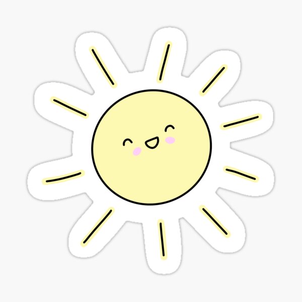 "Happy Sun" Sticker by Lellemoon | Redbubble