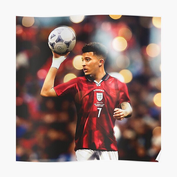 "Jadon Sancho: Retro England" Poster for Sale by mrkjhnwht | Redbubble