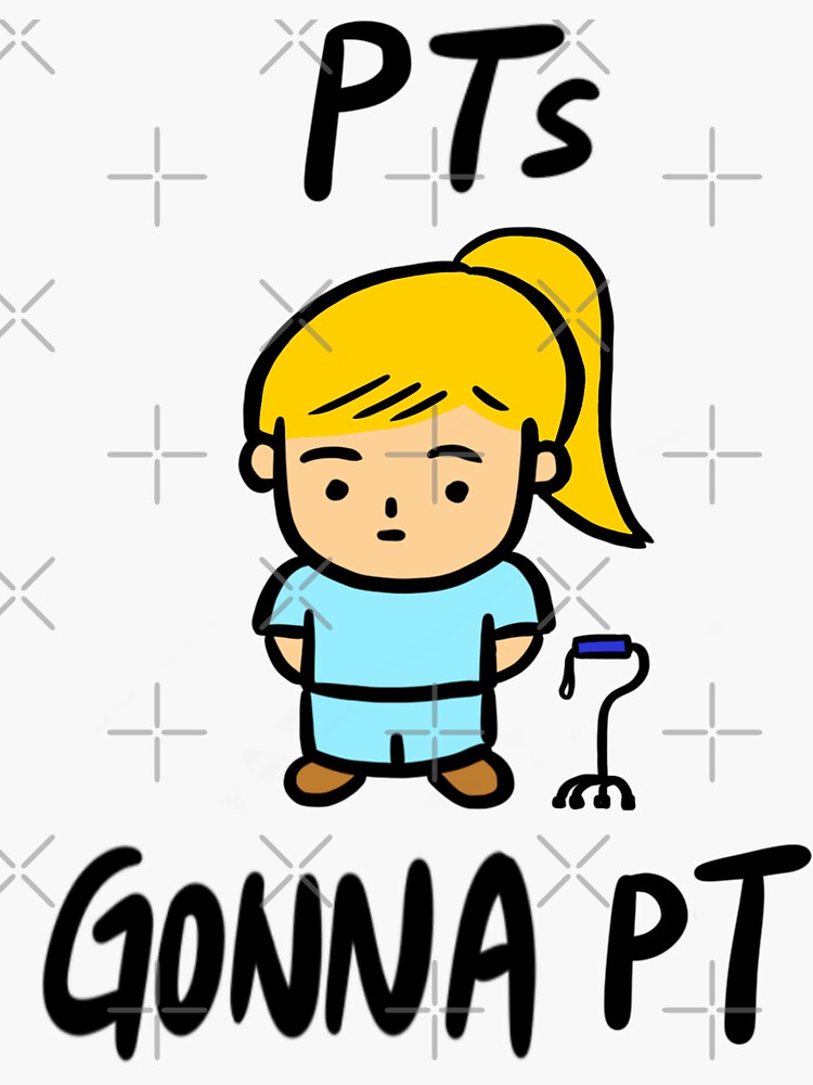 "PTs Gonna PT (Blonde Girl)" Sticker for Sale by bonniemamadraws ...