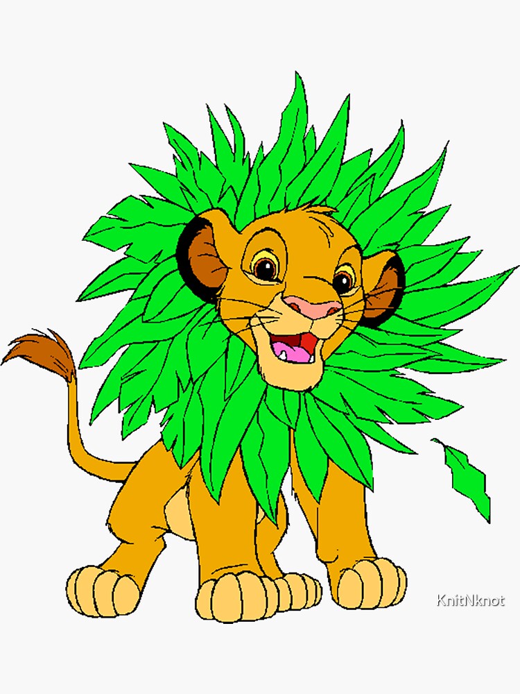"cute simba cub face 2" Sticker for Sale by KnitNknot | Redbubble