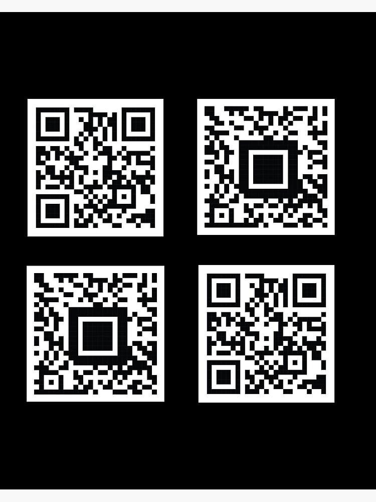 "Funny Rick Roll Meme QR Code Scan" Art Board Print for Sale by loka ...