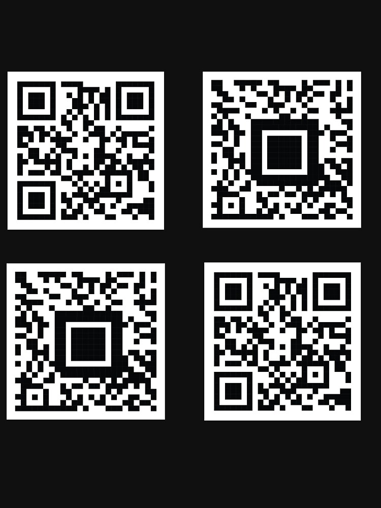 "Funny Rick Roll Meme QR Code Scan" T-shirt for Sale by loka-Art ...