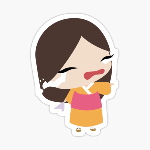"Crying Anime Girl" Sticker for Sale by Clientisking | Redbubble