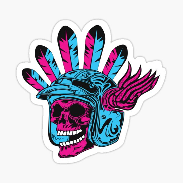 "Skull Skeleton" Sticker for Sale by ZeroOneArtist | Redbubble