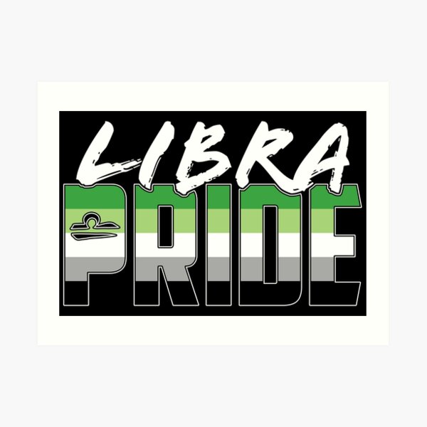 Libra Aromantic Pride Flag Zodiac Sign Art Print For Sale By Valador