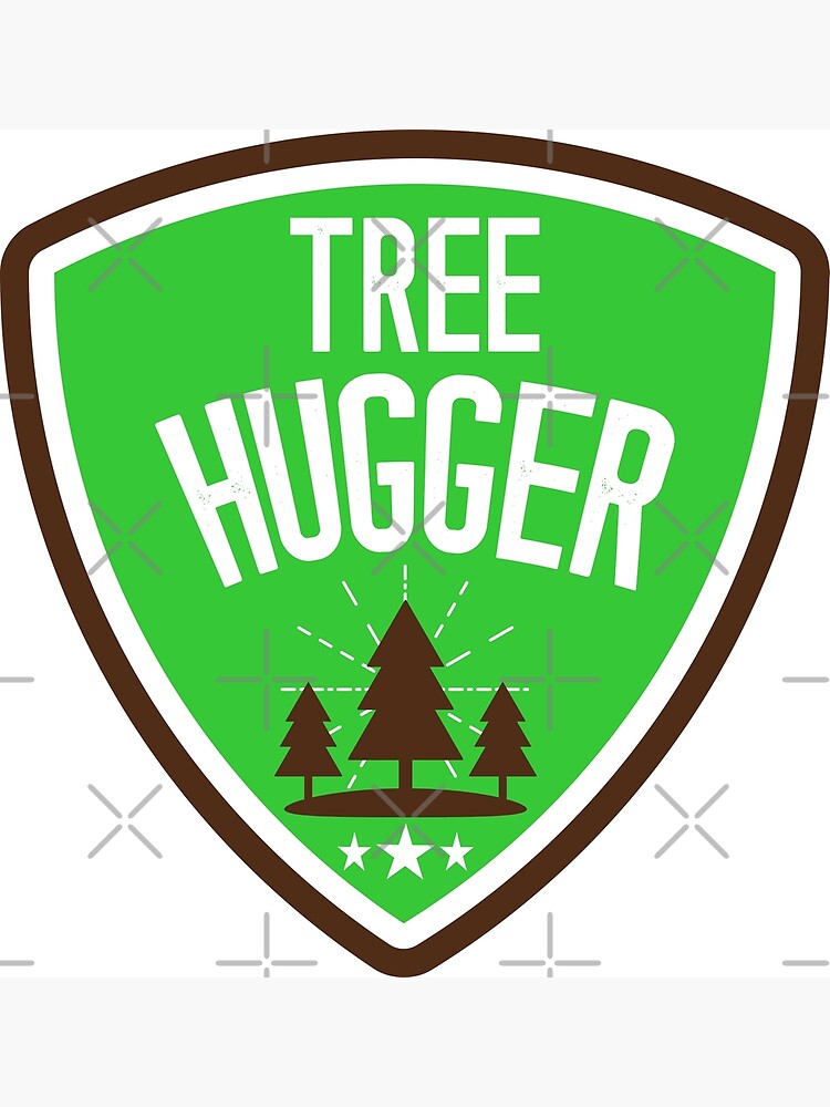 "Tree Hugger Green Badge" Art Print for Sale by Krysanthe | Redbubble