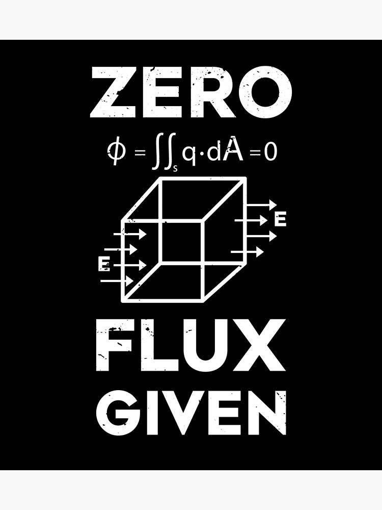 "Zero Flux Given Gauss Law Physics" Poster by TheMattDesigns | Redbubble