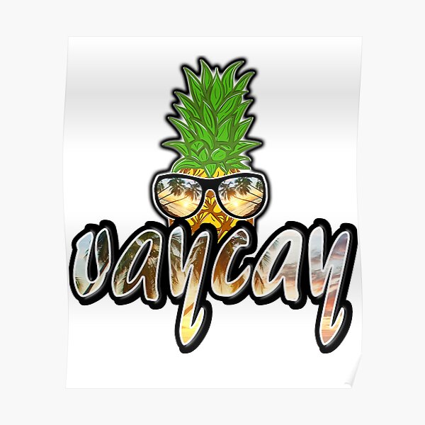 "Vaycay - Summer Vacation Cute Tropical Pineapple With Sunglasses ...