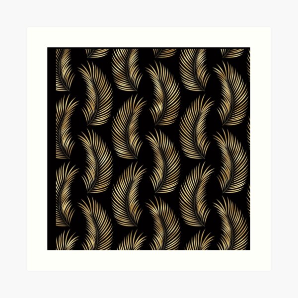 "Overlay leaves green twigs Wallpaper illustration" Art Print by GLORY ...