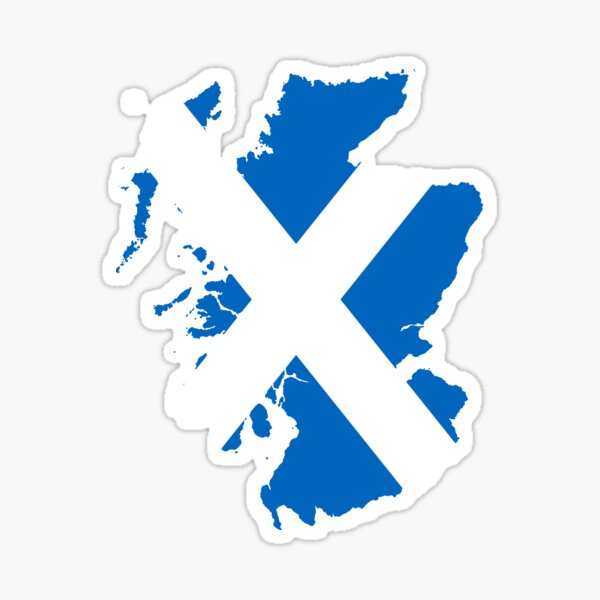 "Scotland map with flag" Sticker for Sale by Conschdl | Redbubble