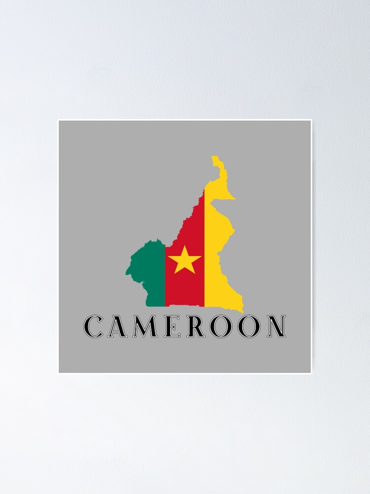 "Cameroonian Flag of Cameroon Outline " Poster for Sale by JG0024 ...