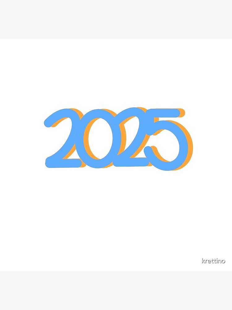 "Blue and Orange 2025 Bubble Letters" Photographic Print for Sale by ...