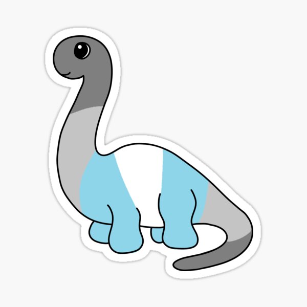 "Diplodemiboy: Demiboy Diplodocus" Sticker by LethesBramble | Redbubble