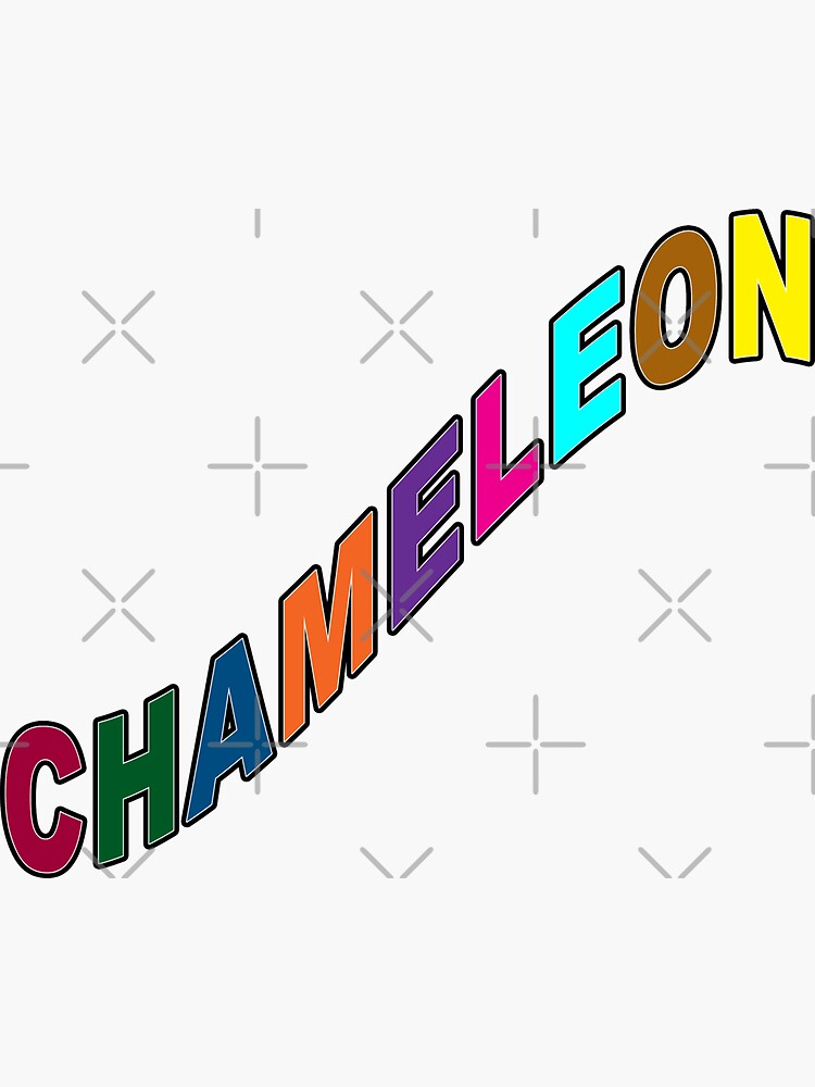 "Chameleon word art" Sticker for Sale by janraydesigns | Redbubble