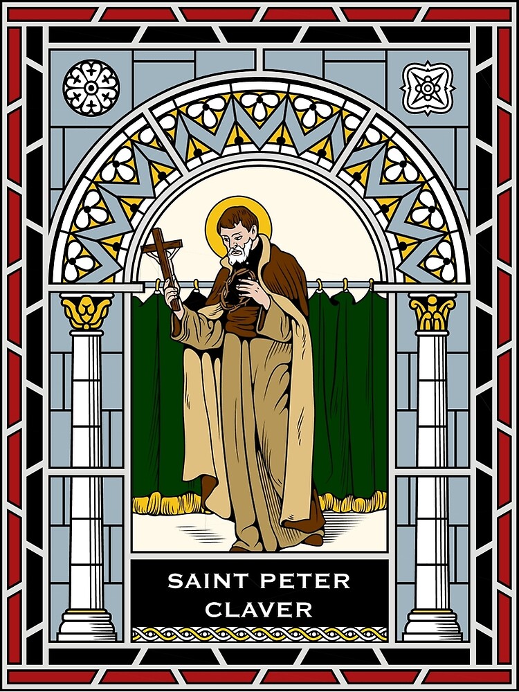 "ST PETER CLAVER under STAINED GLASS" Poster by CatholicSaints | Redbubble