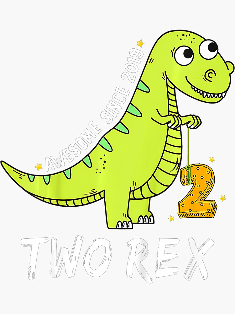 "Kids Two Rex Birthday Party Decorations Girl Boy Kids 2nd Yo Bday ...