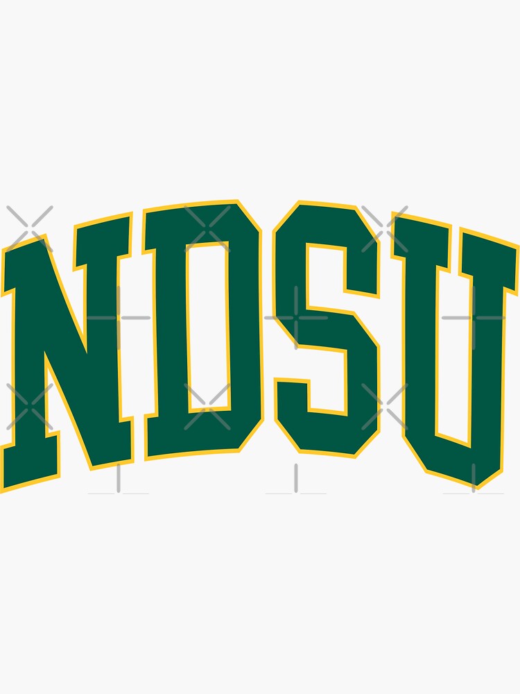 "ndsu - college font curved" Sticker for Sale by scollegestuff | Redbubble