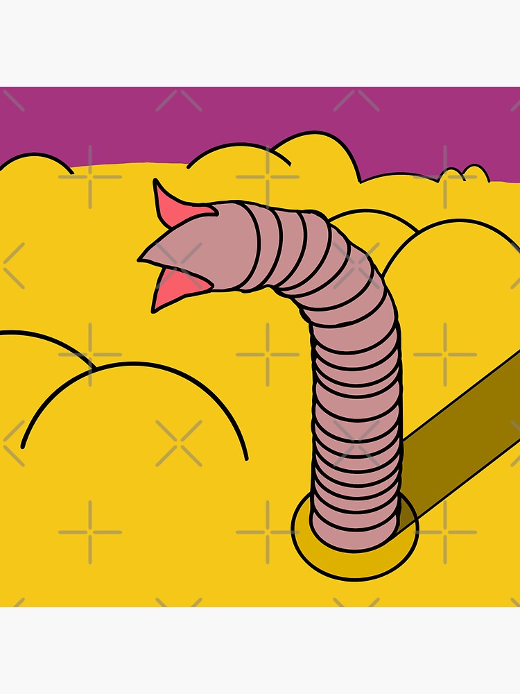 "The Worm of the Dune's Universe" Sticker for Sale by arturdepompadur ...