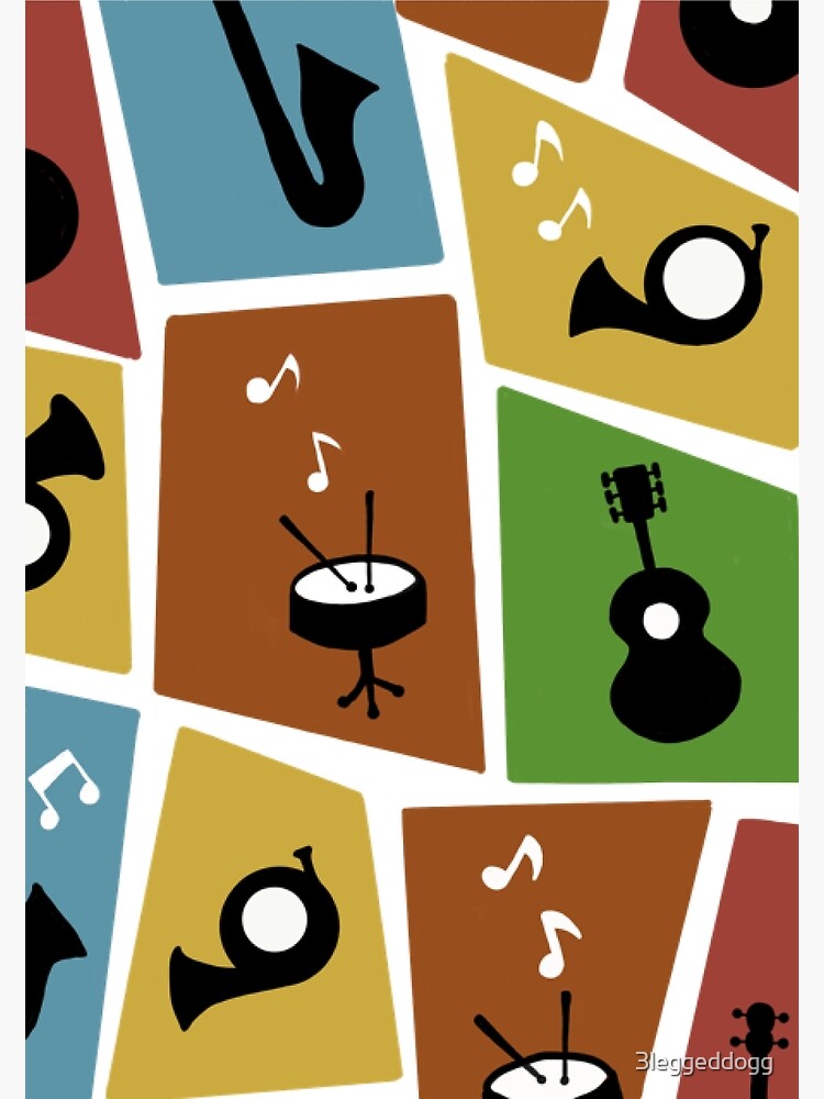 "Retro Instrumental " Poster by 3leggeddogg | Redbubble