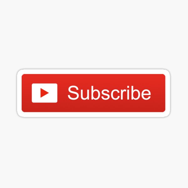 "Youtube Subscribe Button" Sticker for Sale by nicxmerch | Redbubble