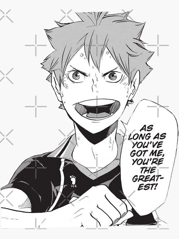 "Hinata Shoyo manga quote sticker" Sticker for Sale by B-lair | Redbubble