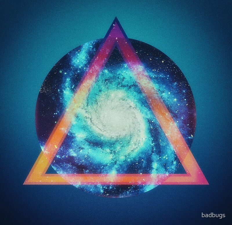 "Space galaxy - triangle" by badbugs | Redbubble