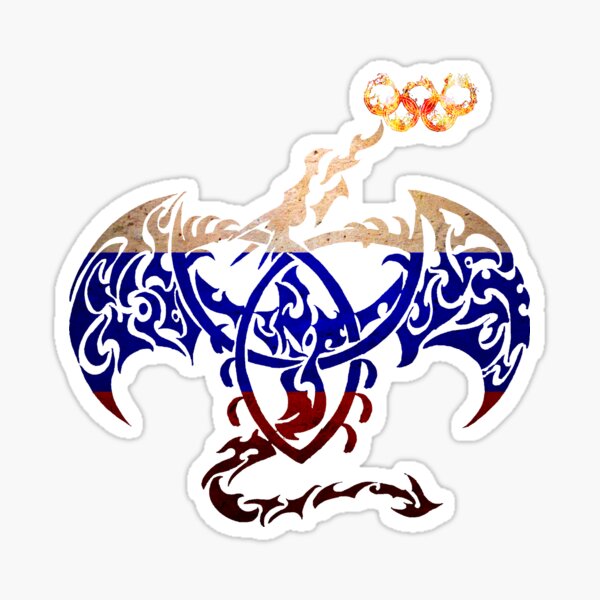 "RASTA DRAGON FIRE RINGS FLAG" Sticker for Sale by SK8N | Redbubble