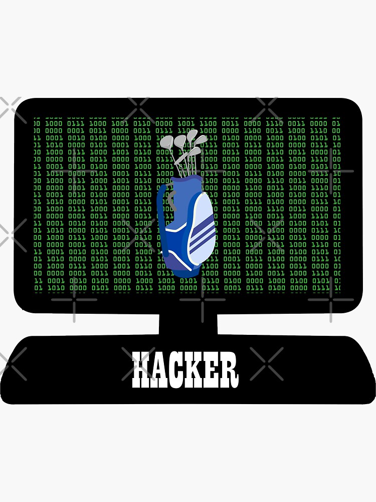 "Golf Hacker" Sticker by TovenBay | Redbubble
