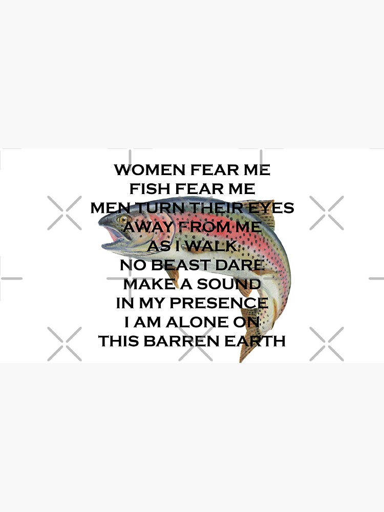 "Women fear me Fish fear me" Cap by zuckening | Redbubble