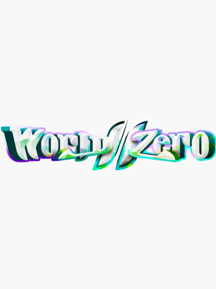 "World // Zero" Sticker for Sale by MightyFish | Redbubble