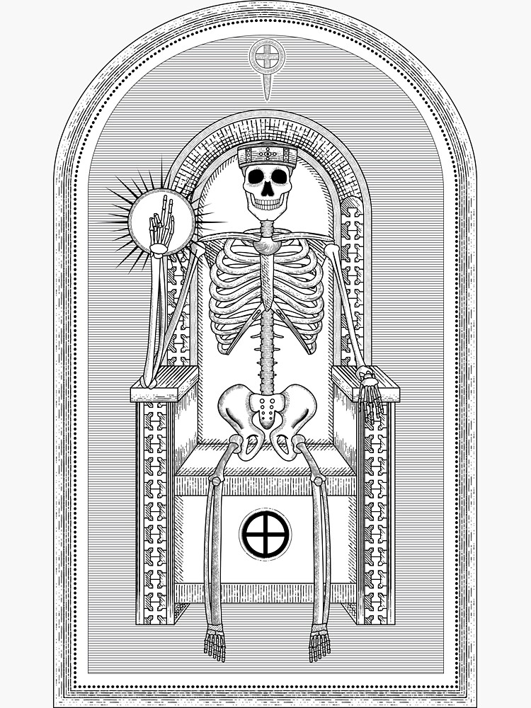 "Holy Skeleton King" Sticker for Sale by CitricDreams | Redbubble