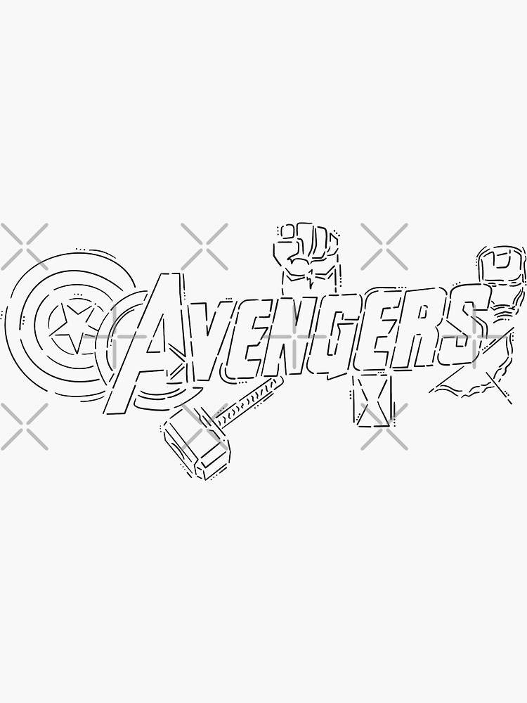 "Minimalist MCU Design " Sticker by haleyforesman4 | Redbubble