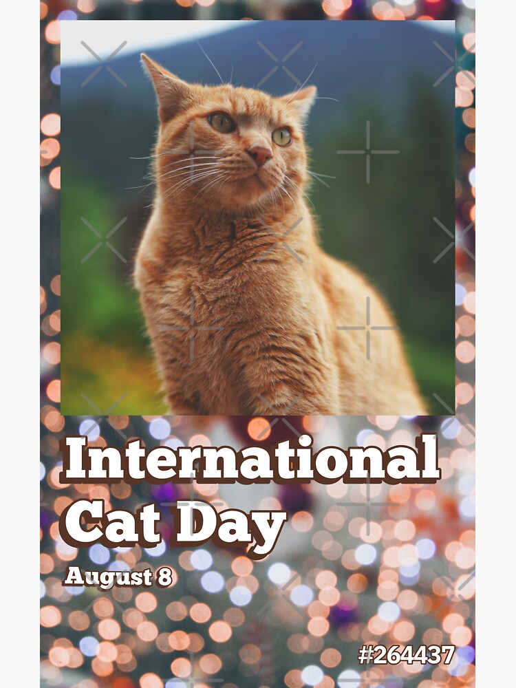 "Happy International cat day! #264437" Sticker for Sale by miao-kim ...