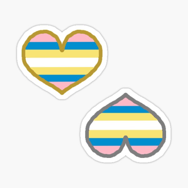 "Pangender 3 Pride Heart" Sticker for Sale by Roxzania | Redbubble