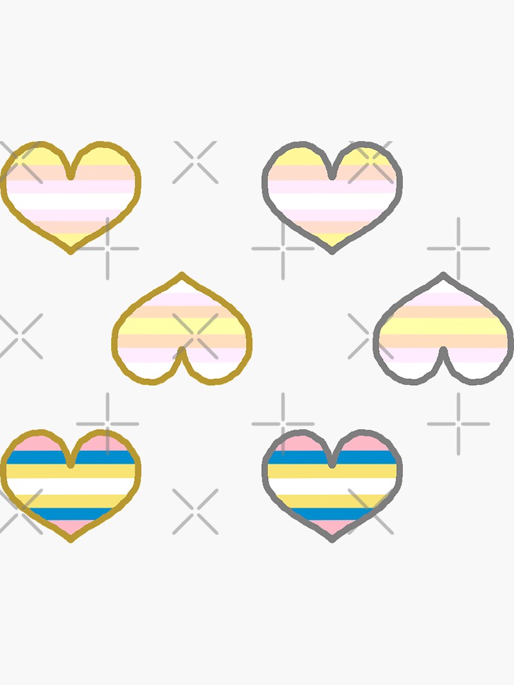 "Pangender Mix Pride Heart" Sticker for Sale by Roxzania | Redbubble