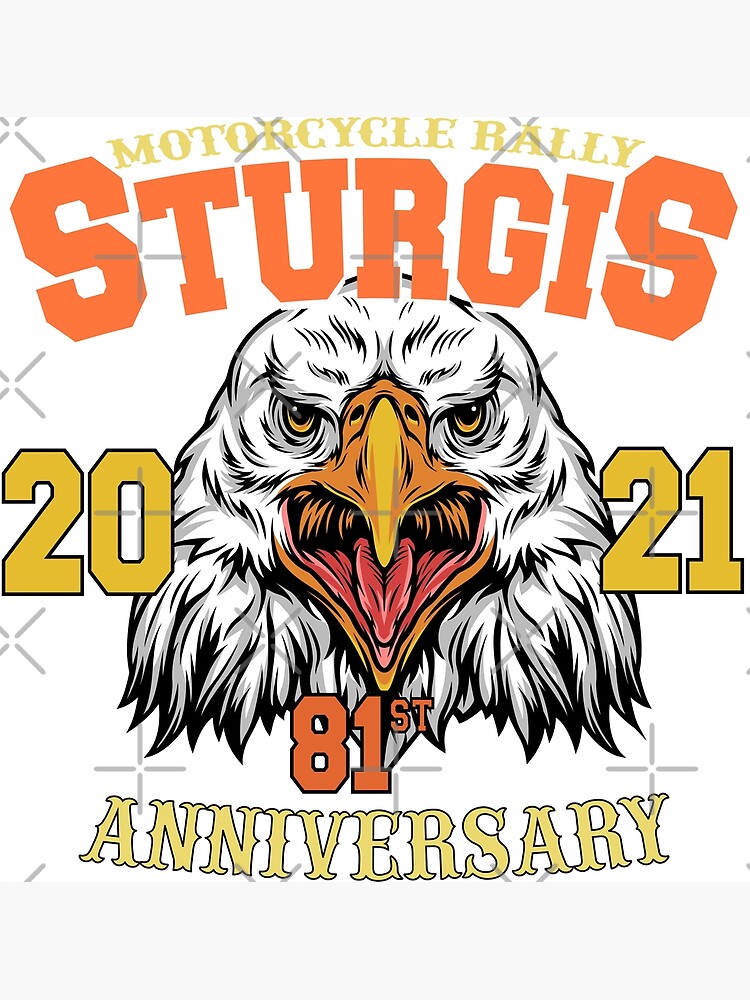 2021 Sturgis Motorcycle Rally 81st Anniversary Chrome Eagle T Shirt
