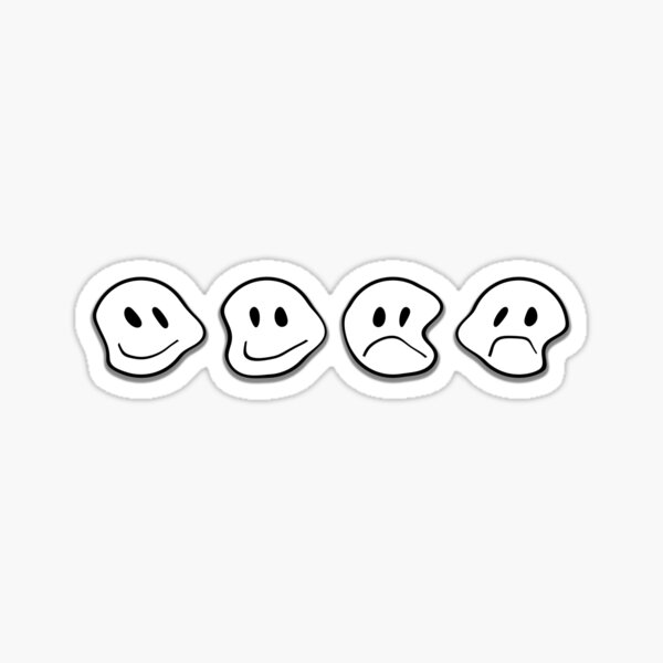 "Wavy Smile Frown" Sticker for Sale by hyprk | Redbubble
