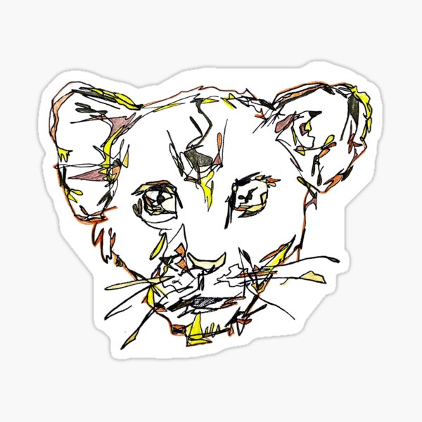 "Simba" Sticker for Sale by cora-creates | Redbubble