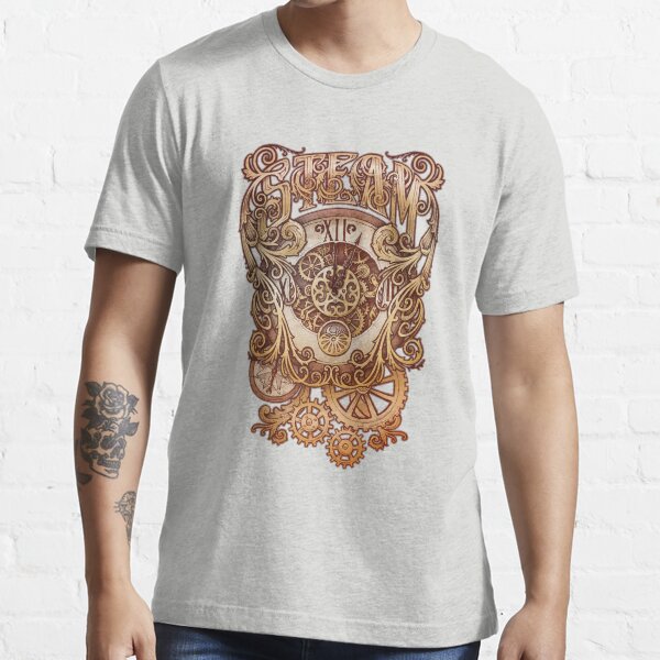 "STEAM" T-shirt for Sale by medusadollmaker | Redbubble | steampunk t ...