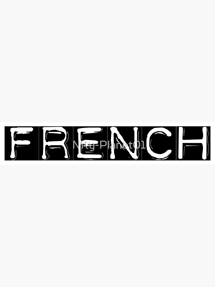 "French | School Subject Label" Sticker for Sale by Nfty-Planet01 ...