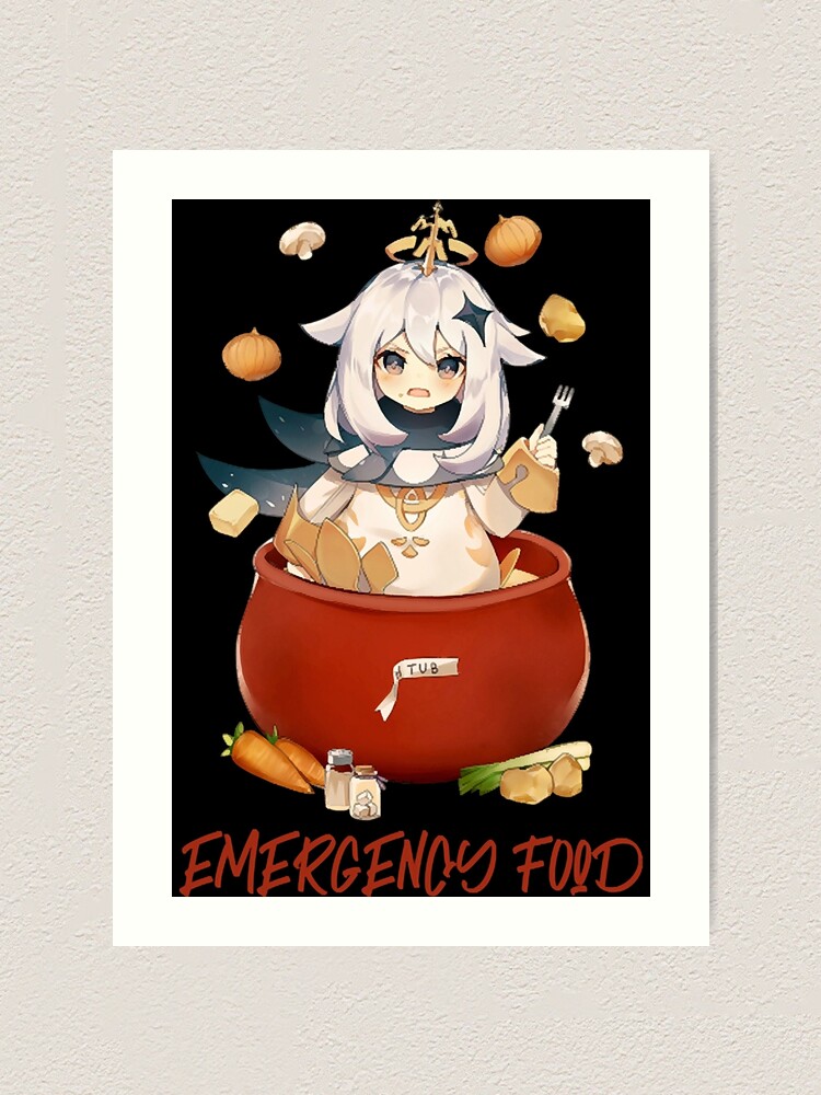 "Genshin Impact - Paimon Emergency Food " Art Print by Schromen20 ...