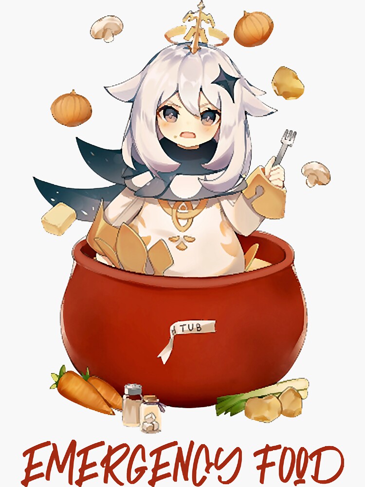 Pegatina «Impacto de Genshin - Paimon Emergency Food» de Schromen20 ...