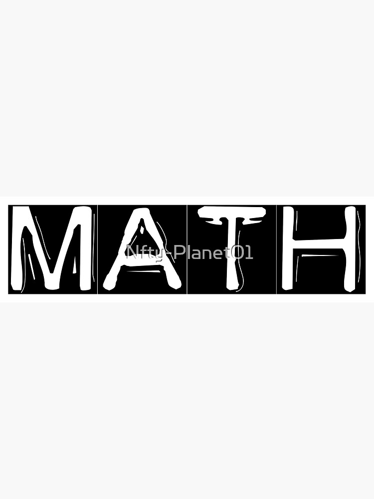 "Math | School Subject Label" Sticker for Sale by Nfty-Planet01 | Redbubble