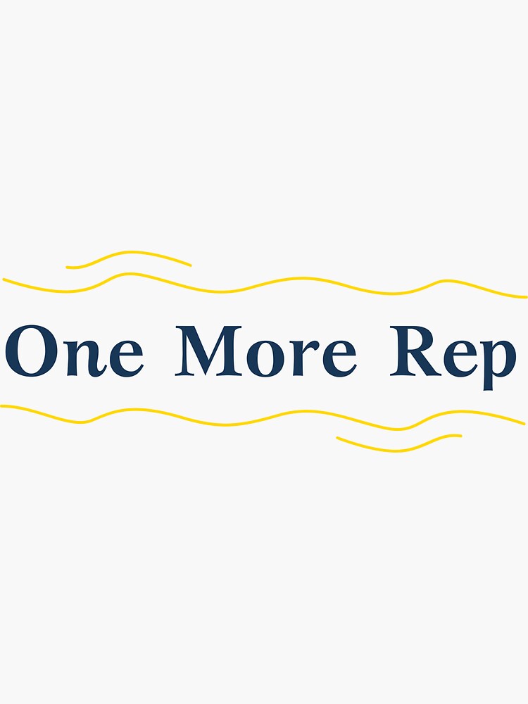 "One More Rep" Sticker for Sale by FitExercises | Redbubble